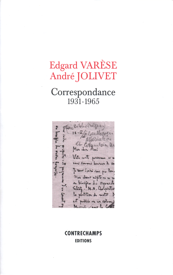 Correspondance 1931 1965 Editions Contrechamps Correspondance 1931 1965 Editions Contrechamps